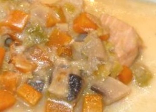 Recette Duo de saumon et colin (lieu), purée fine de patates douces ...